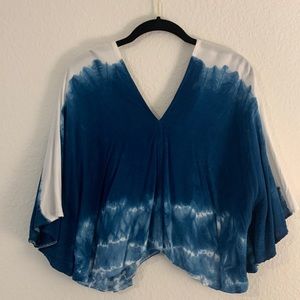 Thai | Tops | Blue Indigo Tie Dye Thai Flowy Crop Top | Poshmark